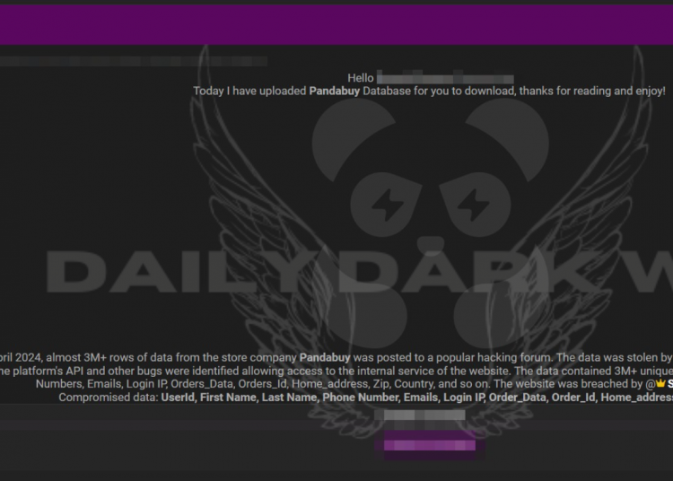 Threat Actor Allegedly Claims Database Leak of Pandabuy, Exposing ... Threat Actor Allegedly Claims Database Leak of Pandabuy, Exposing ...
