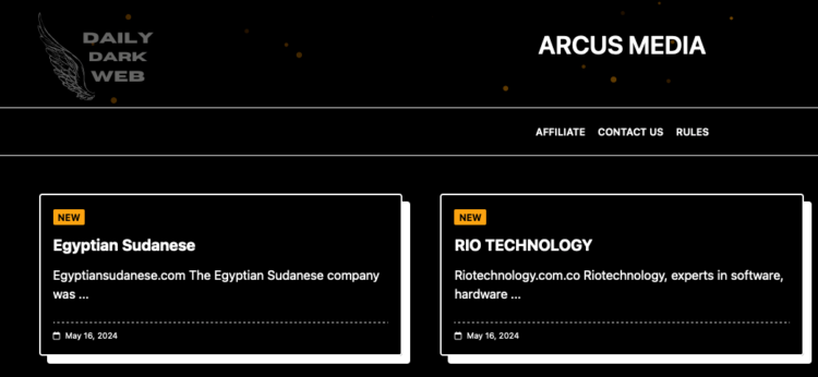 Arcus Media Group Announces Two New Victims: The Egyptian-Sudanese Company and Rio Technology ...