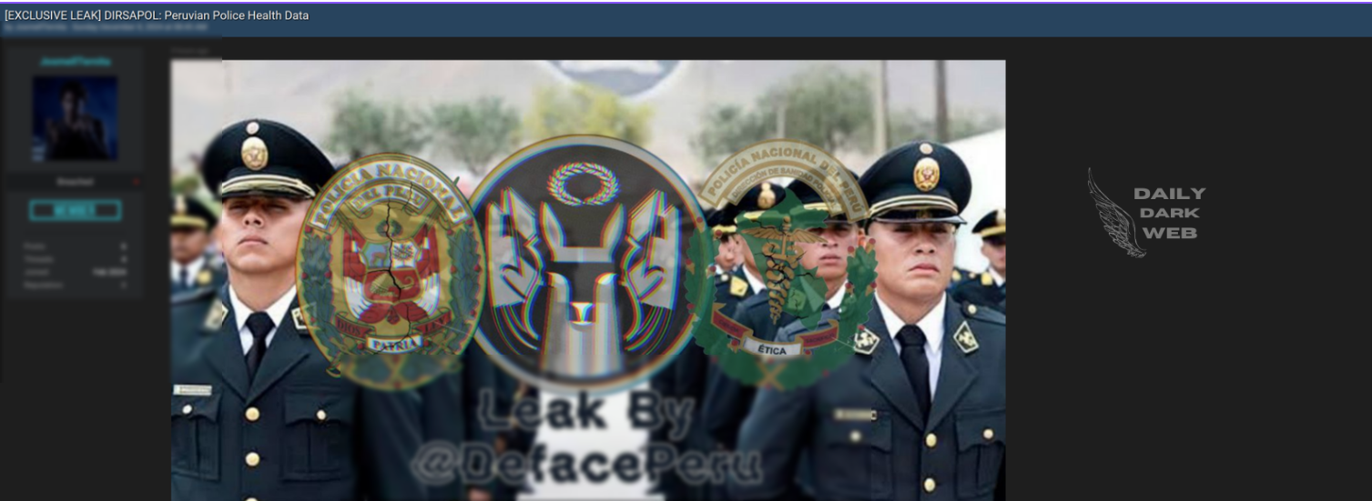 Alleged Data Breach at DIRSAPOL Exposes Peruvian Police Health Records ...