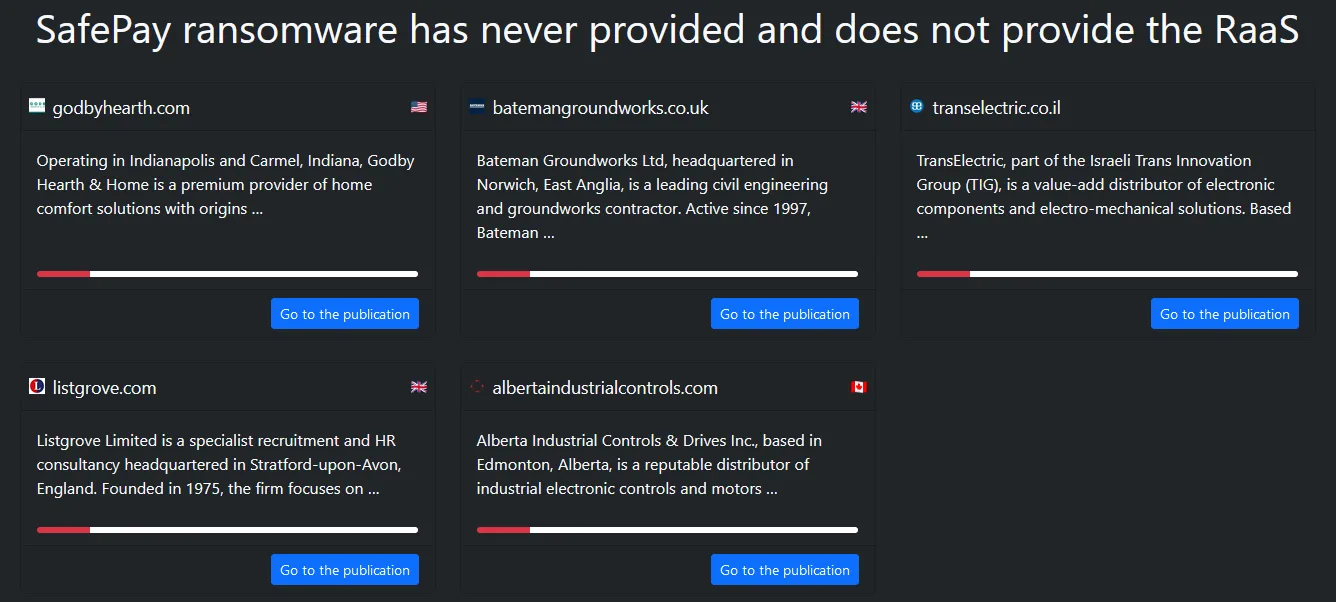 Safepay Ransomware Allegedly Breaches Godby Hearth & Home, Bateman ...