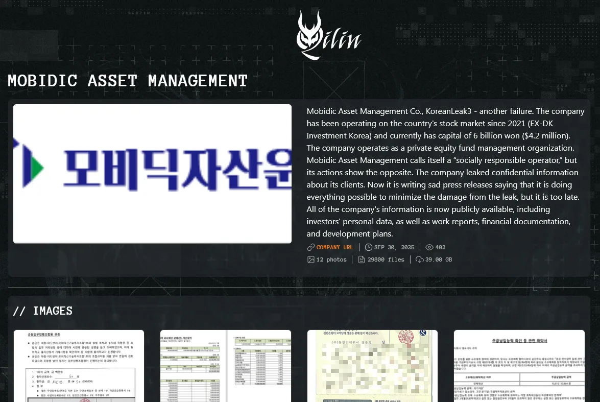 Mobidic Asset Management Hit by Qilin Ransomware Attack - Daily Dark Web