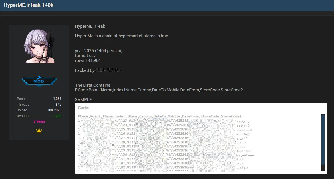 Hyper Me Data Breach: 140k Customer Records Leaked - Daily Dark Web