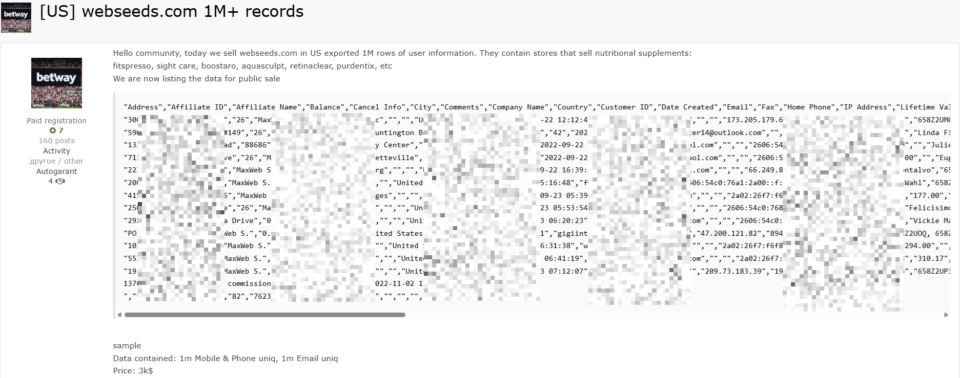 Webseeds Data Breach Exposes 1 Million User Records Linked to ...