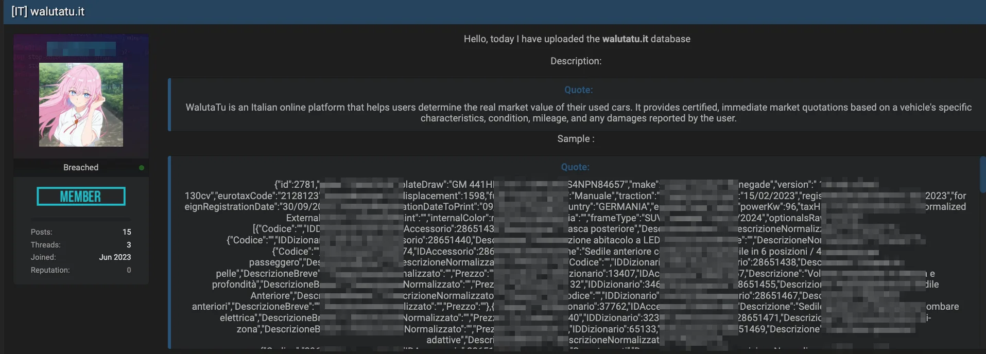 WalutaTu Data Breach: Italian Car Valuation Platform Compromised ...