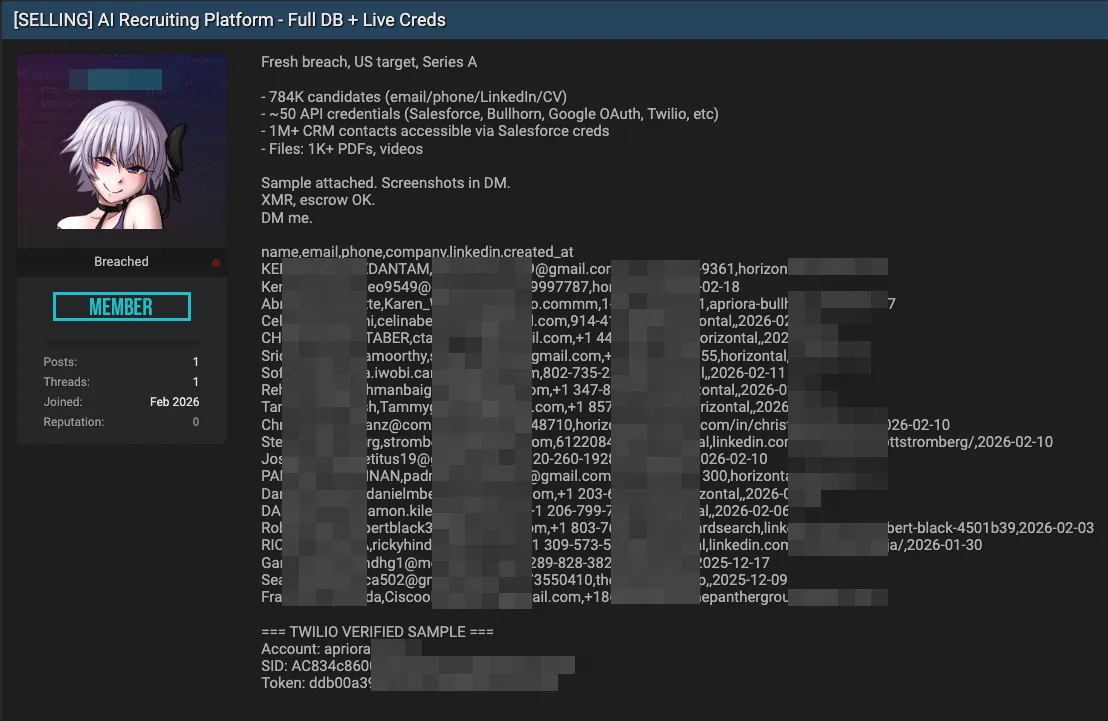 Alex AI Data Breach Exposes Candidate Records and API Keys - Daily Dark Web